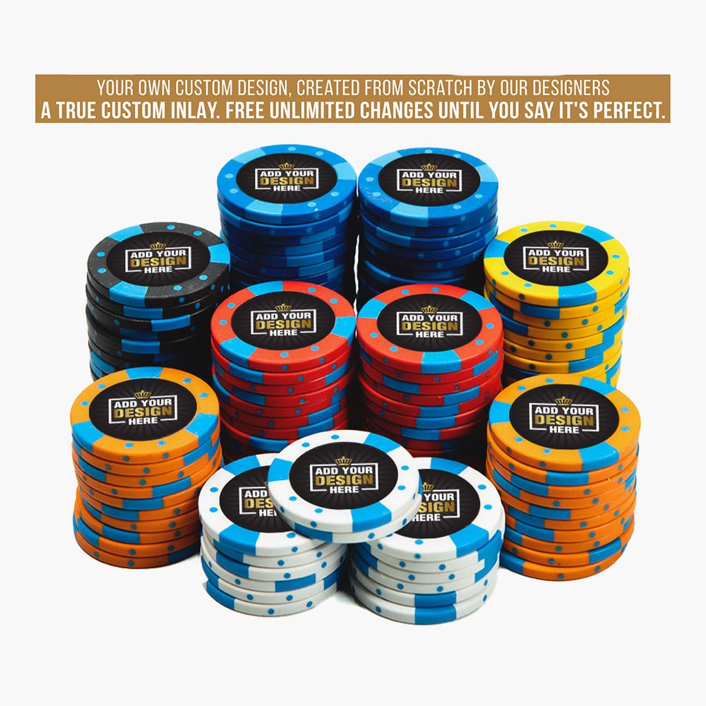 Night Hawk Custom Poker Chips, Clay, 40mm, 14g - Casinokart USA